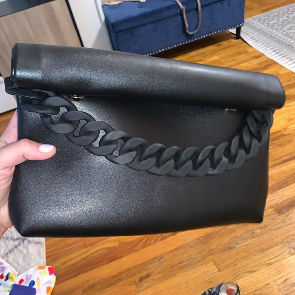 Burgundy Vegan Leather Fold Over Bag, Burgundy Leather Clutch, Vegan ...