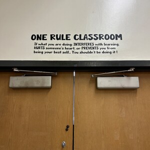 One Rule Classroom Wall Decal, Back to School Wall Decor, Be Your Best ...