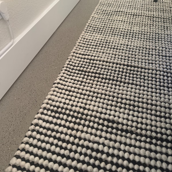 Handwoven Wool Rug Runner, Black White Wool Runner Rug, Entryway ...