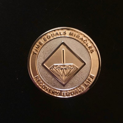 Stainless Steel AA Recovery Ring With Alcoholics Anonymous Symbol 12 ...