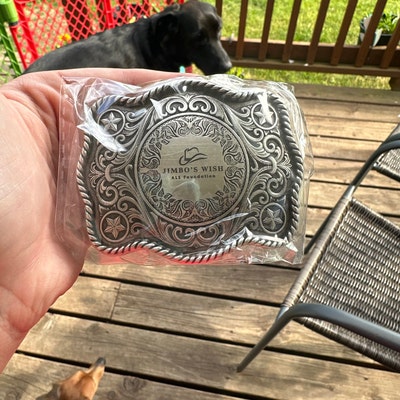 Floral Western Belt Buckle for Men Women, Solid Brass Cowboy Cowgirl ...