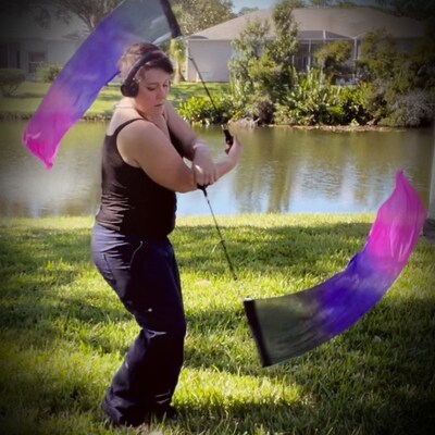 Pair Silk Flag Poi FREE SHIPPING - Etsy