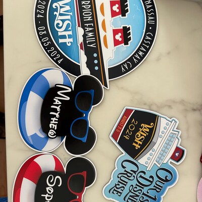 Our 1st Disney Cruise Ship Name Tag Family Magnet Personalized Disney ...