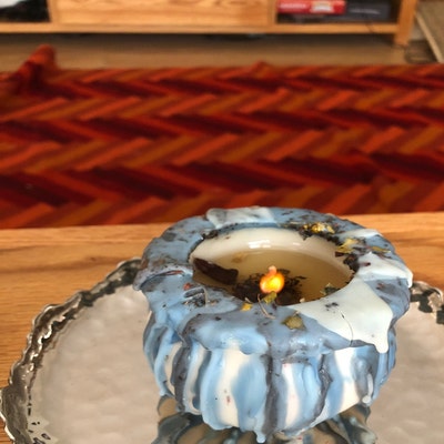 Yule Cauldron Candle / Yule Pillar Candle / Yule Decoration / - Etsy