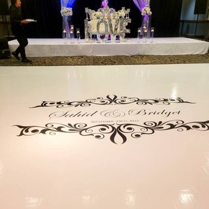 Full Print Dance Floor, Dance Floor Decal, Monogram Decal, Wedding ...