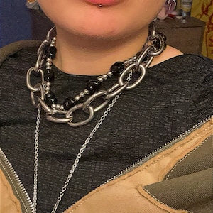 Stainless Steel Chain Necklace Heavy Duty Chunky Silver Thick Queer ...