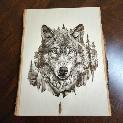 Laser Engraving Wolf Engraved PNG Engraving 3D Illusion Laser Ready ...