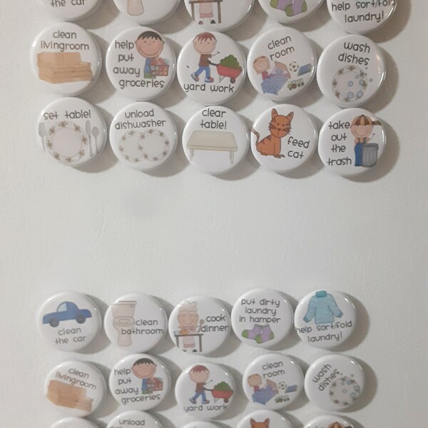 Kids Magnet Daily Routine, Chore Board, Task Chart Personalized Option ...