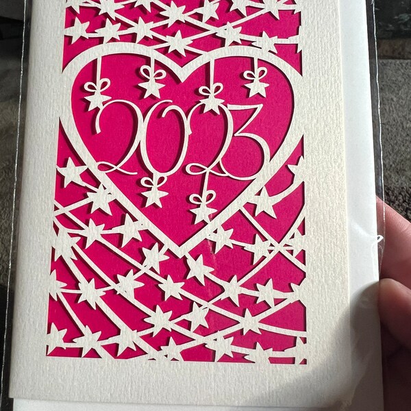 Papercut 2025 Happy New Year Card - Etsy