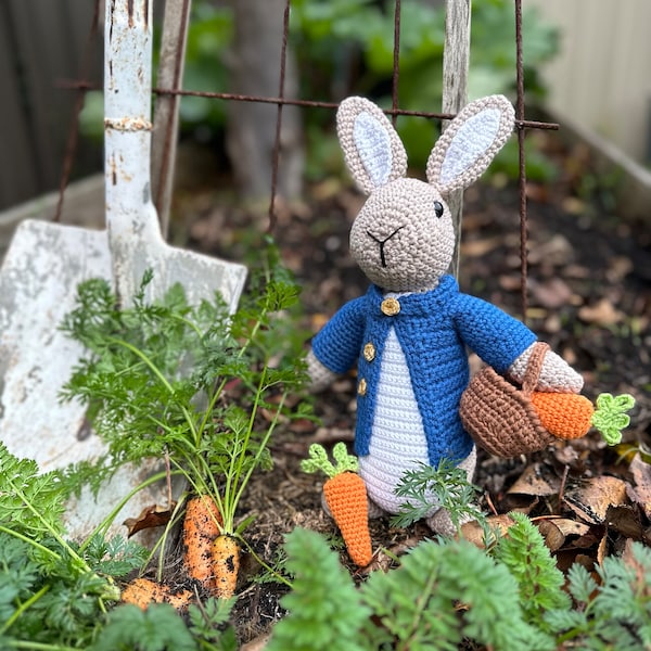 Large Peter Rabbit Crochet Pattern, Amigurumi Rabbit Pattern, Peter ...