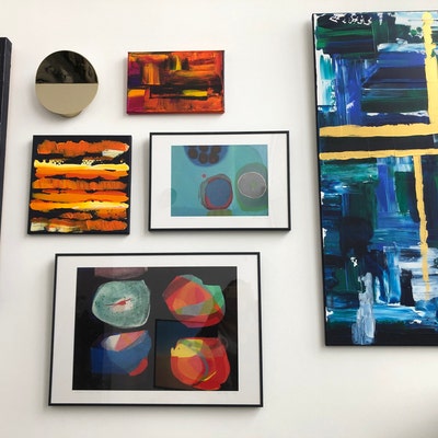 Abstract Art Greetings Cards Pack of Five - Etsy