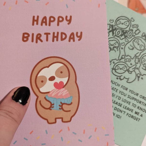 Cute Happy Birthday Soju Sloth | Kawaii Birthday Card for Korean Soju ...