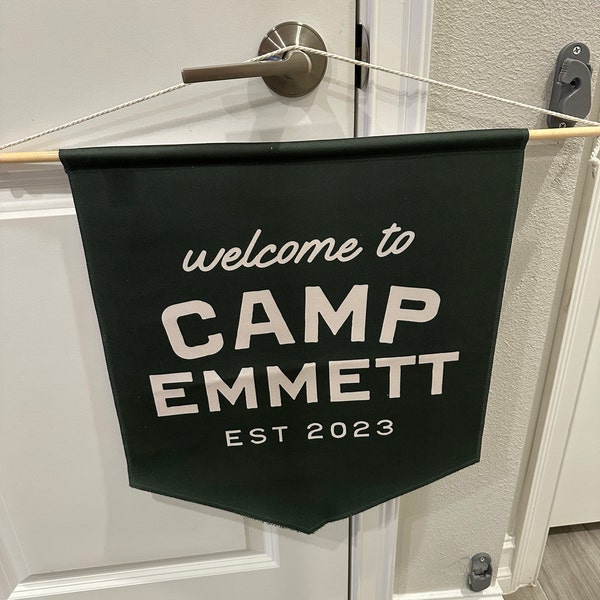 Personalized Camp Banner, Camp Themed Party Decor, Custom Name Baby or ...