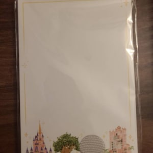 WDW Park Landmarks Memo Notepad/ Disney World 50 Sheets Grid Dot Bullet ...