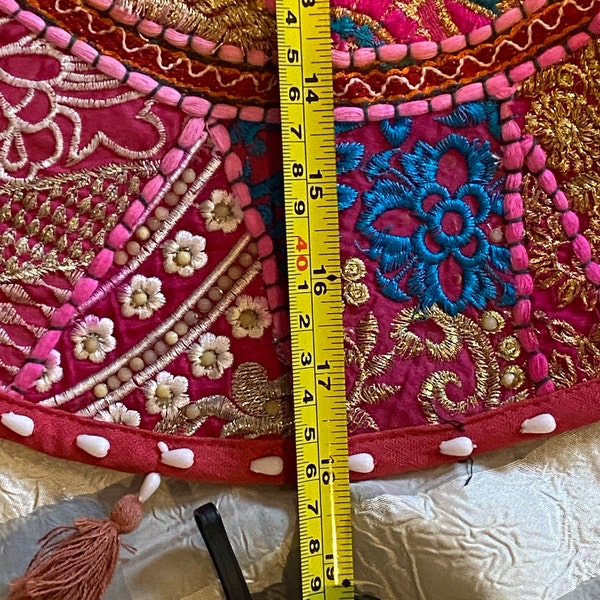 Round Cushions Boho Pillows Cover Patchwork Cushion Floor Cushions Colorful Embroidered Cushions ...