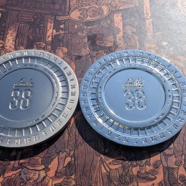 Fallout Platinum Poker Chip - Lucky 38 - Etsy