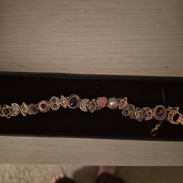 Victorian Slide Charm Bracelet: Renaissance Gothic Jewelry - Etsy
