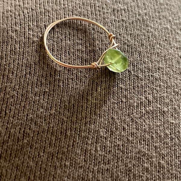 Dainty, Sweet Peridot Ring Made to Order, Sterling Silver Peridot Ring ...