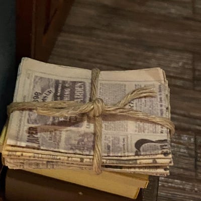 Dollhouse Miniature Newspaper PDF Printable Template 5 Pages in 1:12 ...