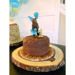 Grizzly Bear Cake Topper, Camping Theme Party Bear, Safari Party Animal ...