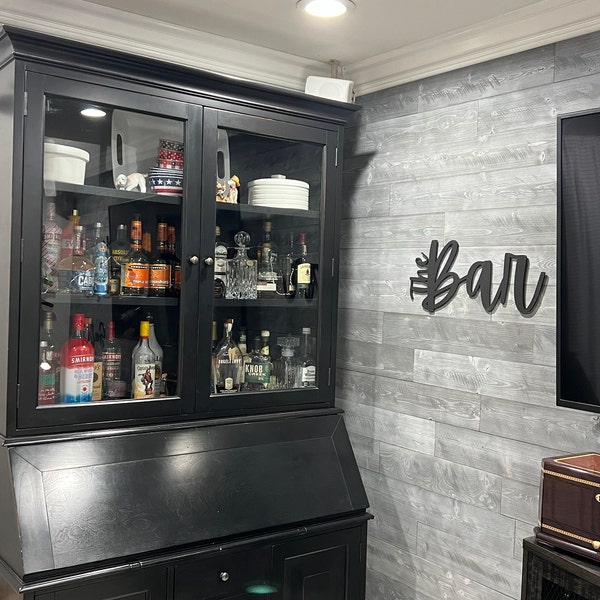 Bar Sign/ Large Word Decor/ Home Bar Sign/ Wooden Bar Sign / Man Cave ...