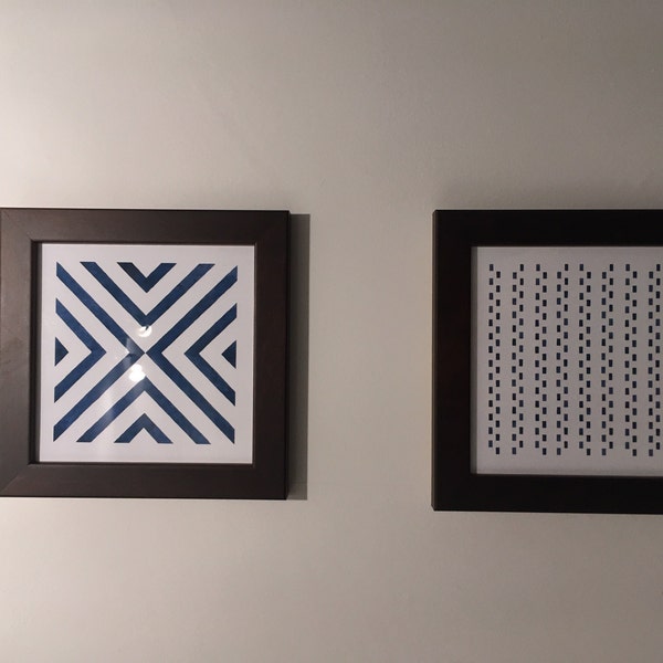 Abstract Square Geometric Prints, Minimalist Minimal Simple Colourful ...