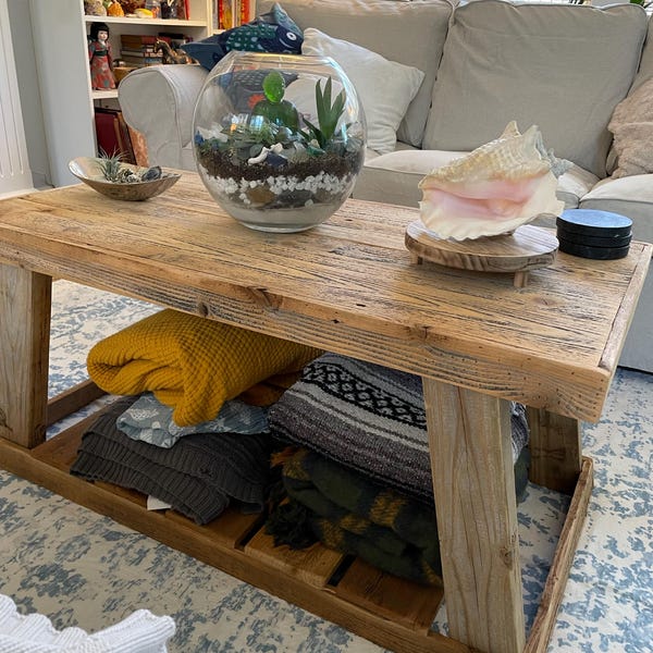 Natural A-frame Wrap Around Coffee Table - Etsy