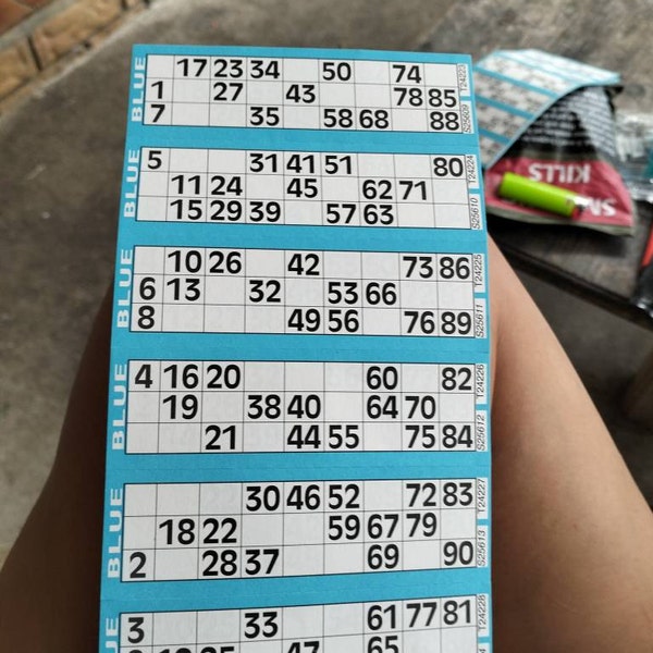 Bingo Game X 150 Single Ticket Card Flyer Pads Book 25 Sheet Security ...