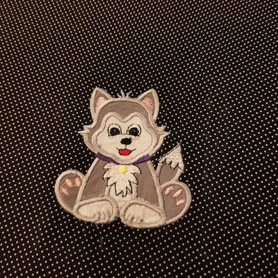Applique Husky Machine Embroidery Design Cute Baby Puppy Dog Pattern ...