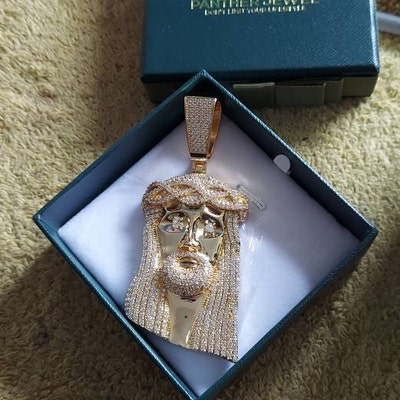 Iced Out 10mm Miami Cuban Chain Pitbull Dog Pendant Silver Plated Bling ...