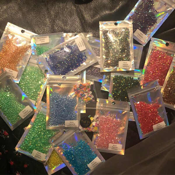 1000pcs Transparent Resin Rhinestones - Etsy