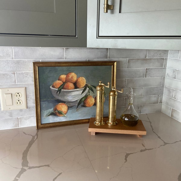 Countertop Tray - White Oak Tray - Pedestal Tray - Kitchen Counter Tray ...