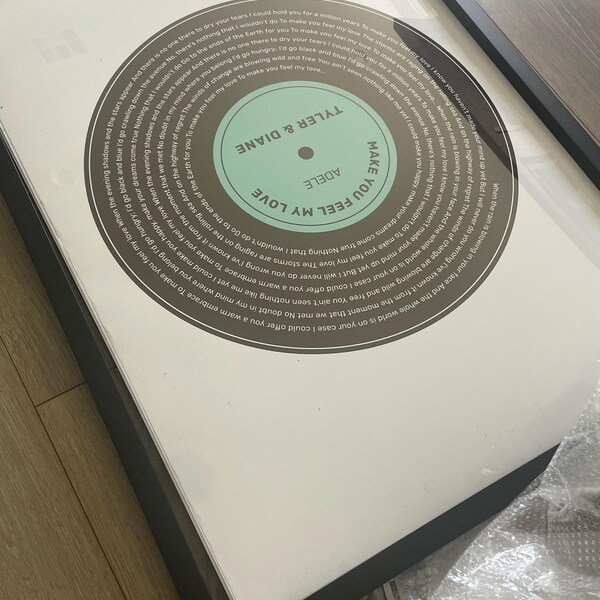 Custom Posters, Personalised Gift, Vinyl, Album Cover, Song Lyrics ...
