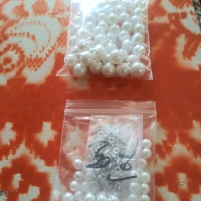 50 Pcs 12mm White Pearl Rivets,plastic Bead Rivets,diy Pearl Beads,diy ...