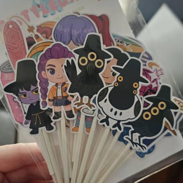 K-pop Demon Hunters Party Decorations Cupcake Toppers, Huntrix Cupcake ...