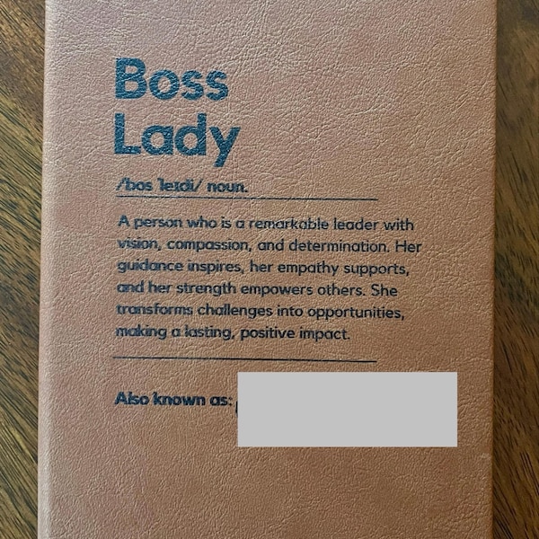 Personalized Boss Lady Journal Custom Gift for Boss Female Boss Lady ...