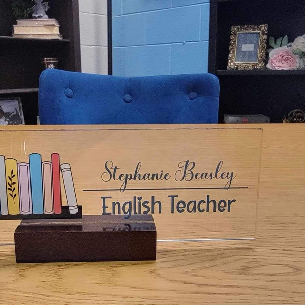 Custom Teacher Name Plates, Personalized Teacher Desk Sign, Custom ...