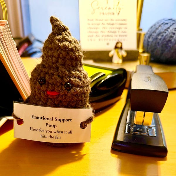 Crochet Poo Pattern With Poo Quote, US English Terms, Handmade Funny ...