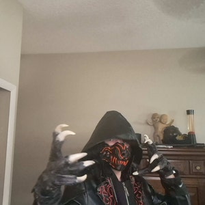 Glowing Cyberpunk Samurai Wolf Mask - Samurai Wolf Mask - Wolf Mask ...