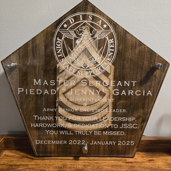 Commemorative Acrylic Engraved Wood Plaque | Promotional Gift | Police ...