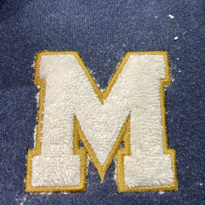 Two Layers Double Applique Athletic Sport High School Team Players FONT ...