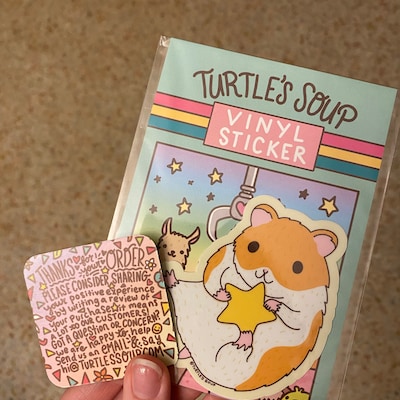 Ultra Super Cute Hamster Vinyl Decal Sticker, Adorable Pet, Hamstar ...