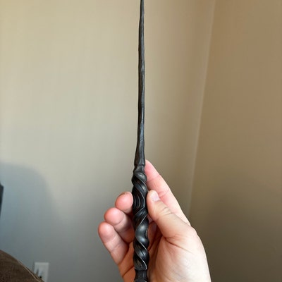 Hand Forged Steel Wand With Twisted Handle - Etsy