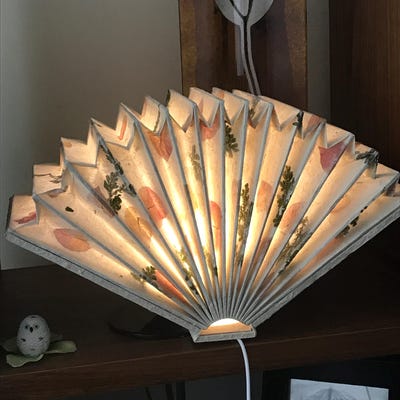 Handmade Paper Foldable Lamp, Unique Bedside Night Light, Decorative ...