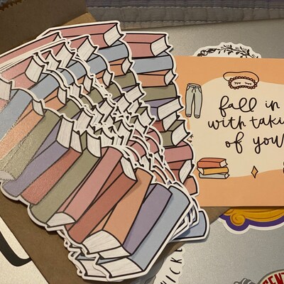 Book Stack Bookmark Book Tracker Bookmark Unique Bookmark for Book ...