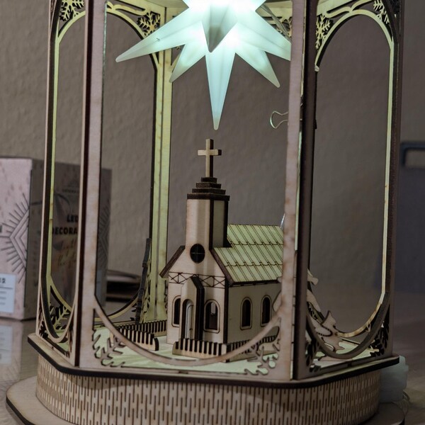 Christmas Lantern "church" Lasercut File - Lightburn, SVG, DXF - Etsy UK