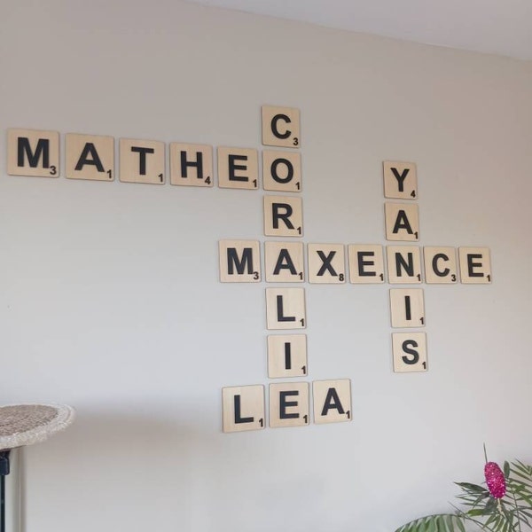 3D Scrabble Tiles for Wall Art | Large Scrabble Letters | Custom Wall ...