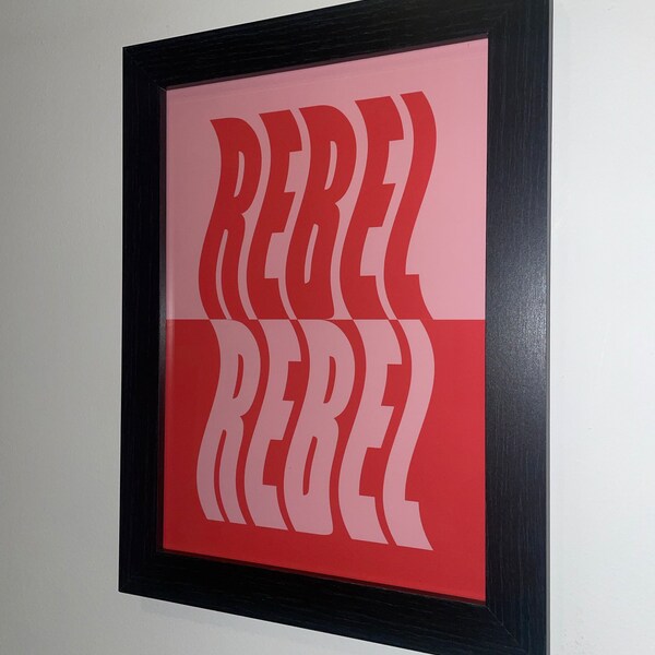 Rebel Rebel Poster, Rebel Rebel Wall Art Print, David Bowie Inspired ...
