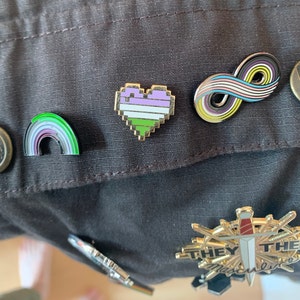 Non-binary Ribbon Pin Subtle Pride Flag Enamel LGBT LGBTQ - Etsy