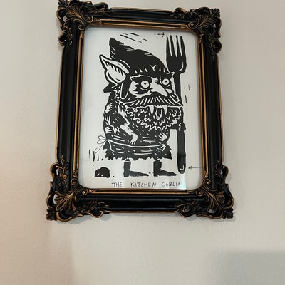 The Kitchen Goblin, Goblin Print, Kitchen Print, Weird Wall Art, Occult ...